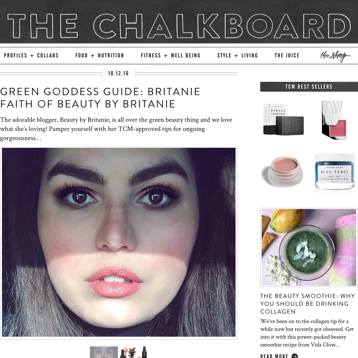 The Chalkboard Mag – Green Goddess Guide Feature